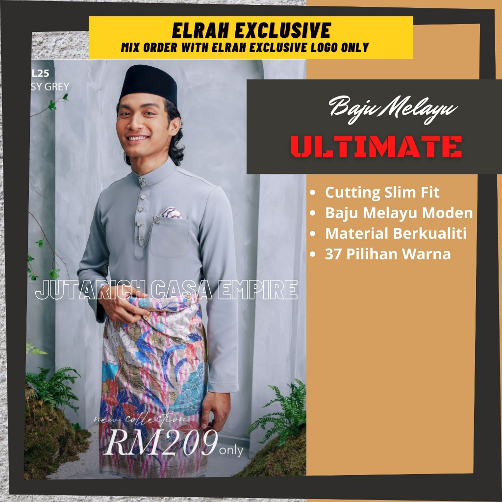 BAJU MELAYU ULTIMATE SLIM FIT LELAKI PART 5 by ELRAH EXCLUSIVE | Shopee Malaysia