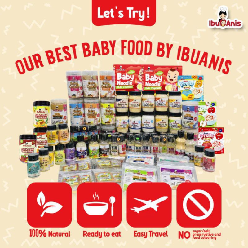IBU ANIS Food Natural Tanpa Gula Garam Pengawet Dan MSG Set 6bulan ...
