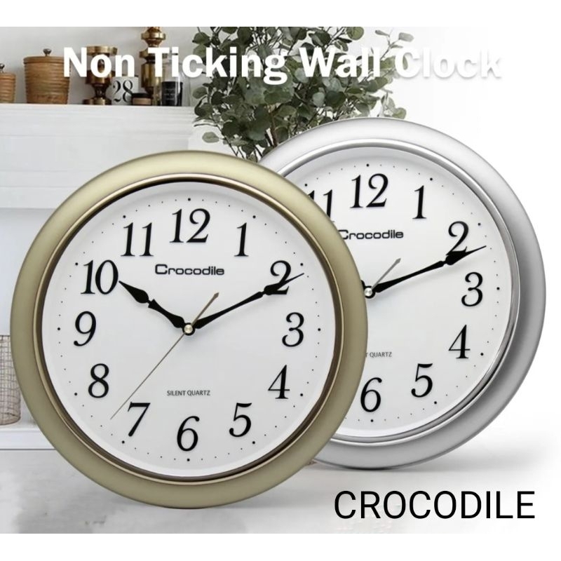 100% ORIGINAL Crocodile Quite Sweep movement Analogue Wall Clock CW885 ...