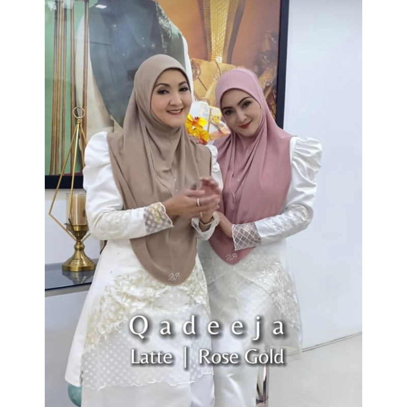 Dhaja Qadeeja Latte & Rosegold Tudung Sarung@ dhaja_seremban2 | Shopee ...