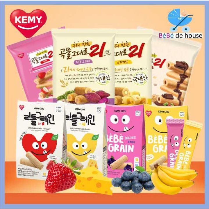 KEMY Kids Bebe Little Grain (40g) / Baked Grain Crispy Roll 21 (150g ...