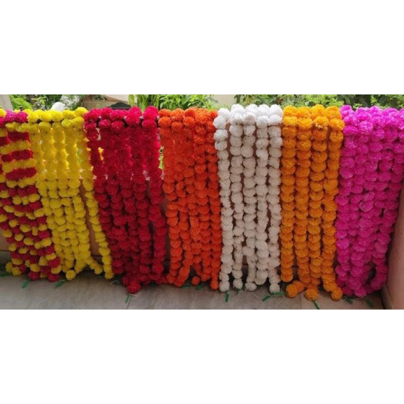 Thamboola 5pcs Artificial Marigold Flowers for Decoration Long Marigold ...
