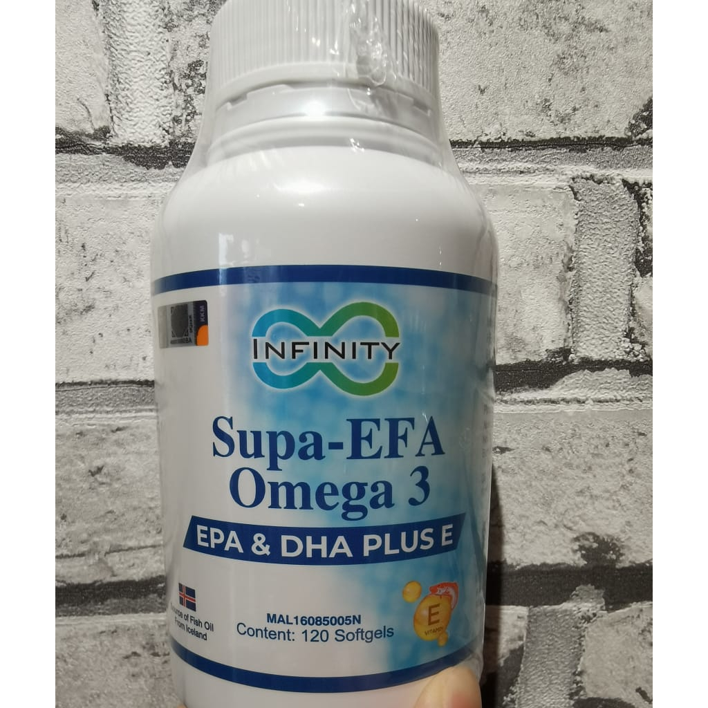 Infinity Supa-EFA Omega 3 EPA & DHA Plus E (120 softgels) HALAL | Shopee Malaysia