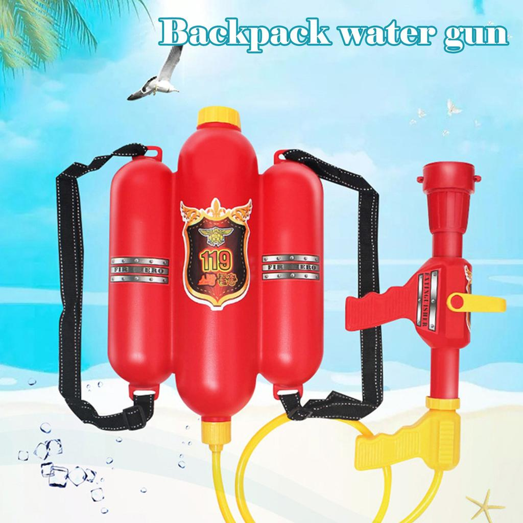 Kids Fireman Backpack Water Gun Pump Blaster Shooting Toys Outdoor ...