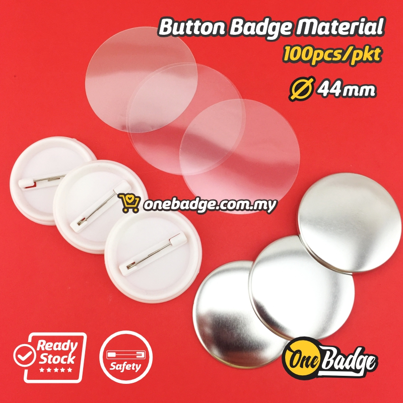 44mm Bahan Butang Lencana | 100pcs 44mm Bahan Button Badge Kosong ...