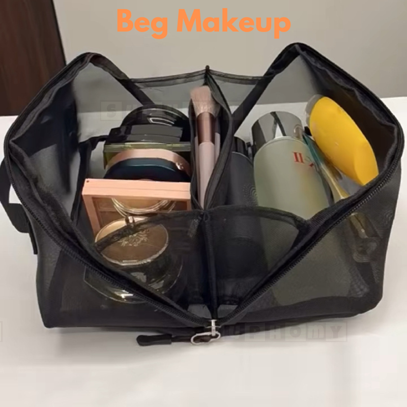 Pillow Makeup Bag Mesh | Portable Cosmetic Bag Pouch | Beg Makeup Murah ...