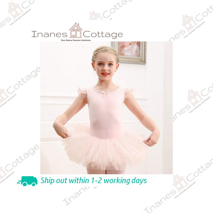 Ballet Leotards Tutu Dress Tulle Sleeve Sequin bling bling Girls Close ...