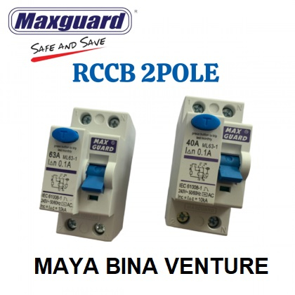 ELCB 2 POLE MAXGUARD 40A/63A (RCCB) | Shopee Malaysia