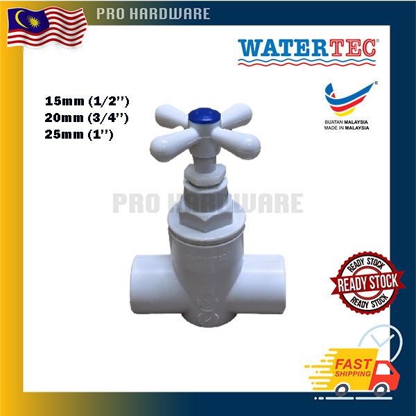 WATERTEC STOP COCK 15MM / 20MM / 25MM X HANDLE / PVC Stop Cock / Stop ...