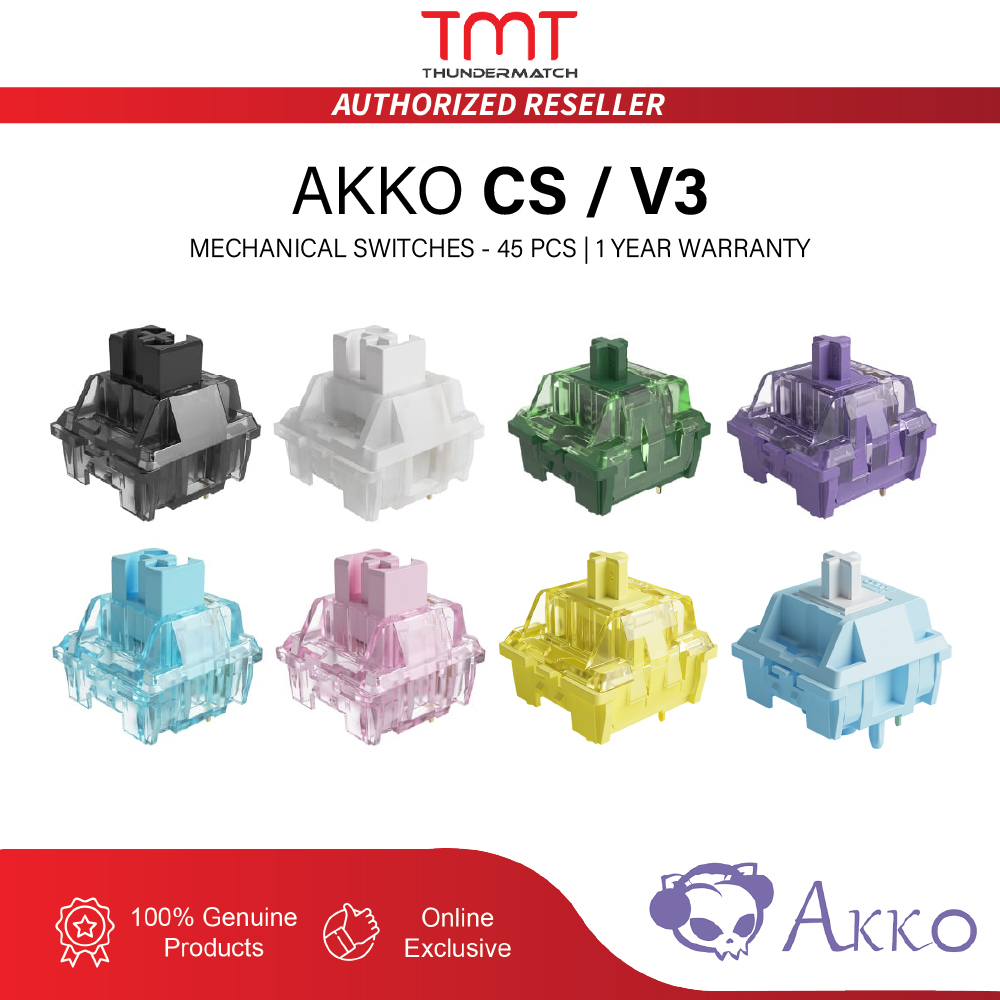 Akko CS Jelly Switches for MX Mechanical Keyboard (45 Pcs) | Akko Cream ...