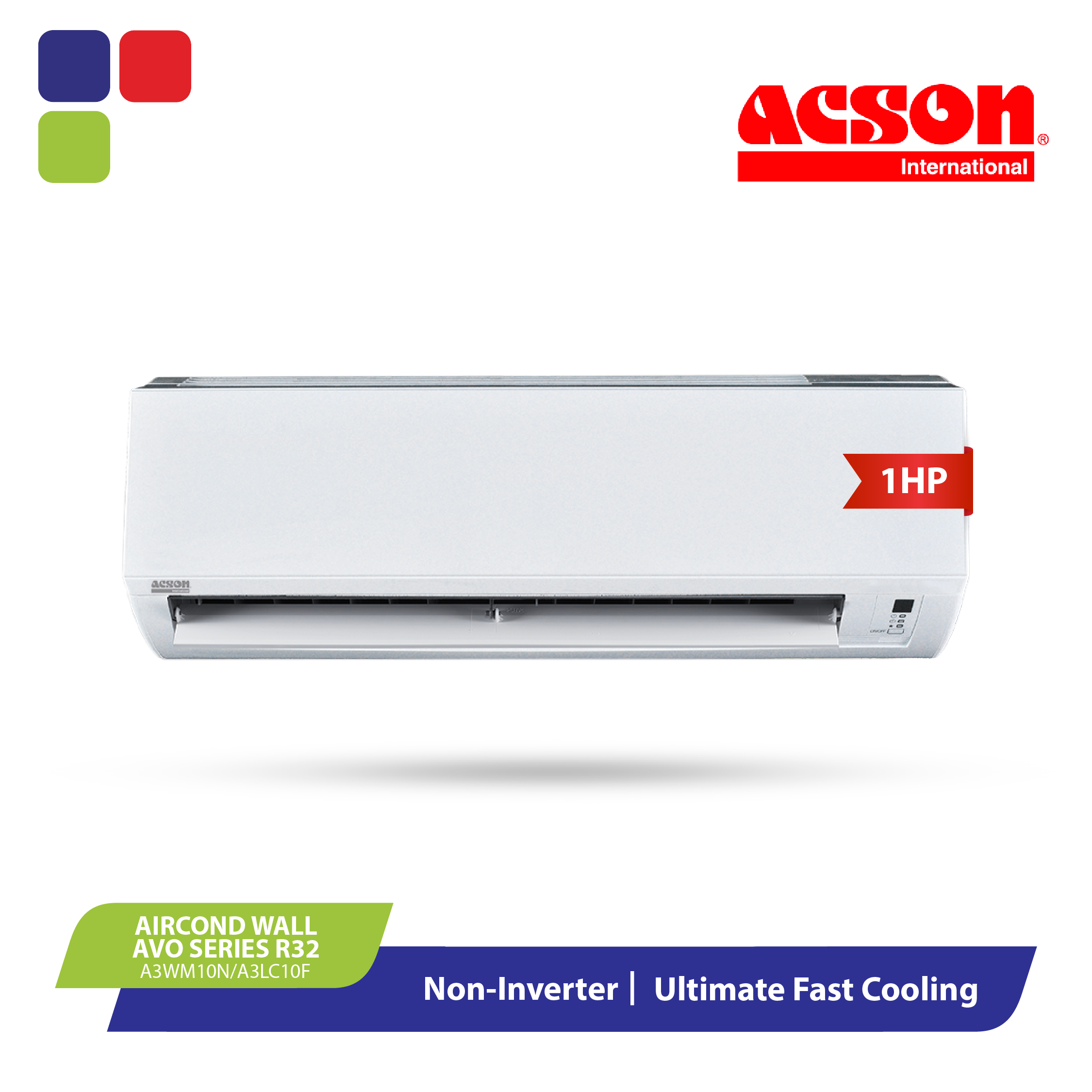 ACSON AIRCOND WALL 1.0 HP AVO SERIES R32 | A3WM10N/A3LC10F | Shopee Malaysia