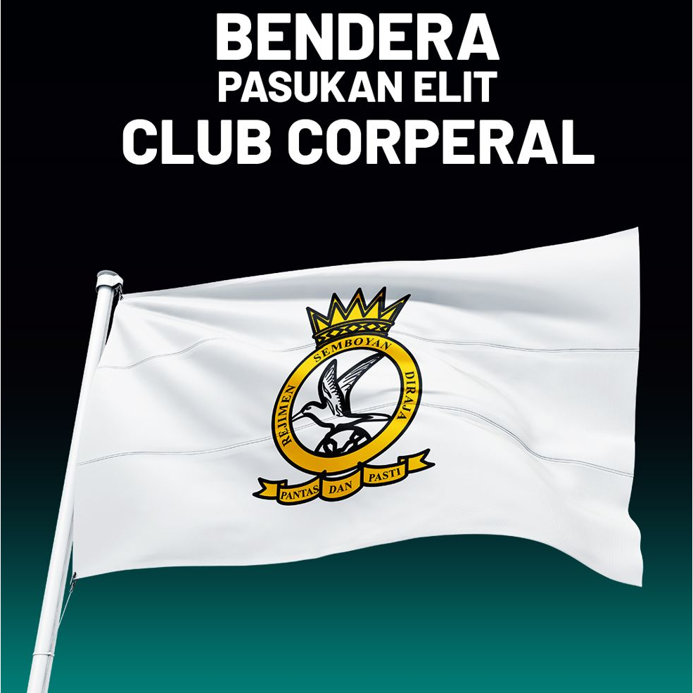 Bendera Club Corperal Komando I Bendera Pasukan Elit I Bendera Pasukan ...