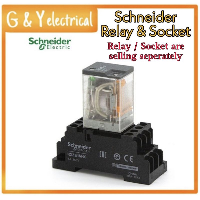 Schneider Relay and Socket RXM2LB RXM4LB RXZE1M2C RXZE1M4C | Shopee Malaysia