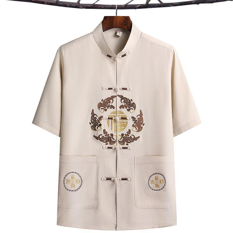 daidai (Ready Stock) CNY Men Man Cheongsam Short Sleeve Shirts ...