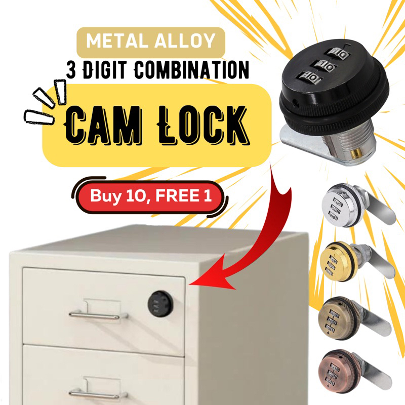 (20mm 25mm 30mm) Cam Lock Alloy Code Combination / Number Combination ...
