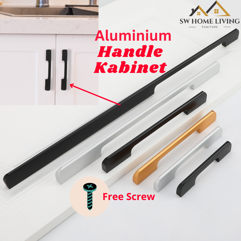 SW Cabinet Door Handle Aluminium Kitchen Drawer Kabinet Pemegang Pintu ...