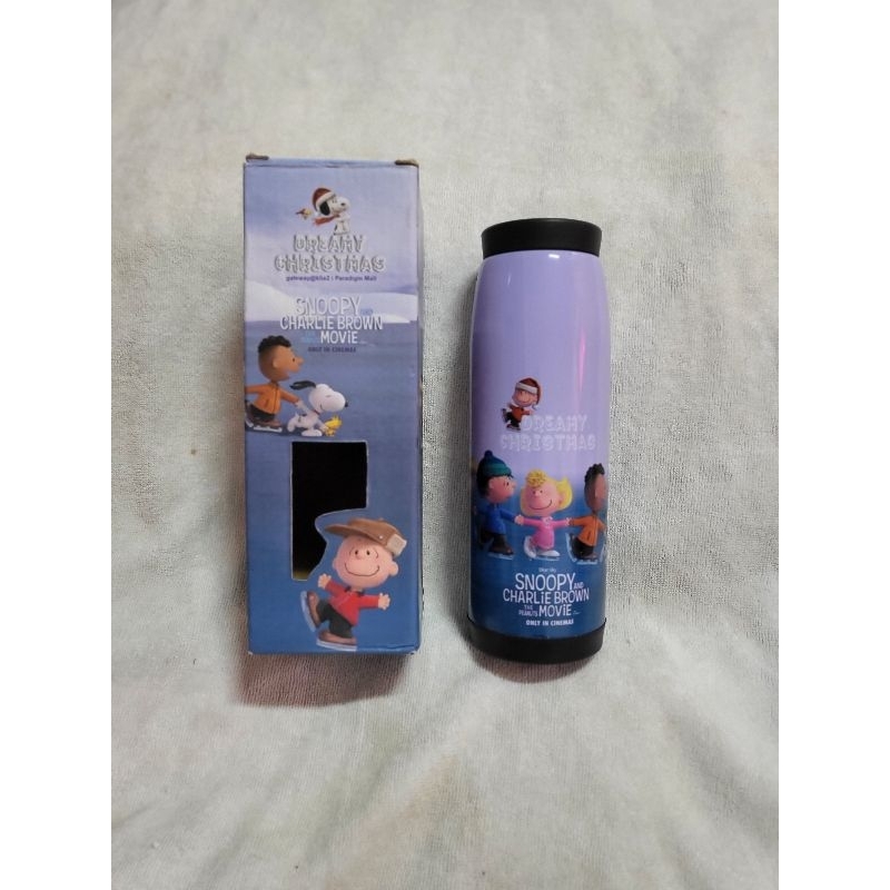 Authentic Peanuts Snoopy & Charlie Brown Vacuum Heat Insulated Flask ...