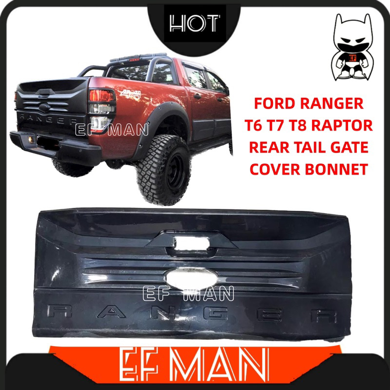 4WD 4x4 FORD RANGER T6 T7 T8 RAPTOR REAR TAIL GATE COVER BONNET GUARD ...