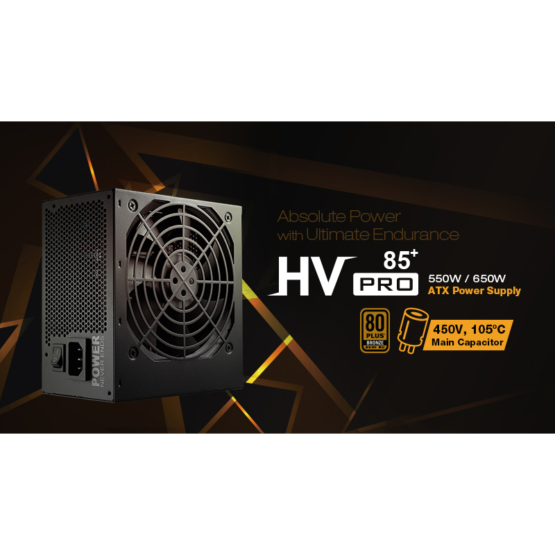 FSP HV PRO 85+ Bronze 550 / 650 W 80+ Power Supply - New 3 year ...