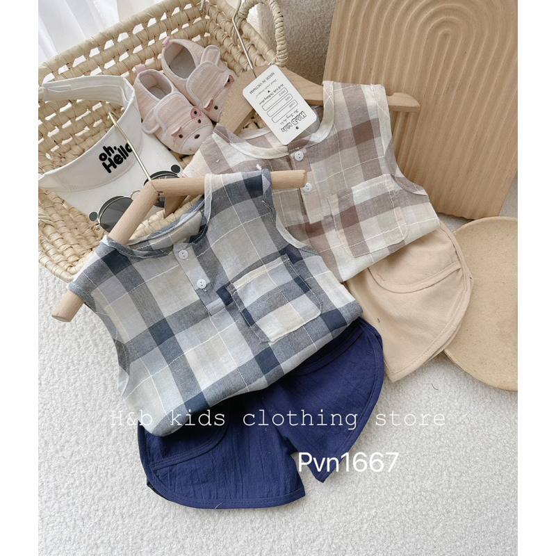 7-18kg Summer Set 2pcs Baby Kids Boy Girk Unisex Sleeveless Set 6M-18kg ...