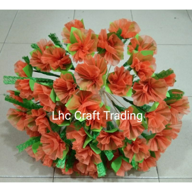 BTS8 50 PCS BUNGA TELURBunga telur (kertas tisu) (50batang) | Shopee ...
