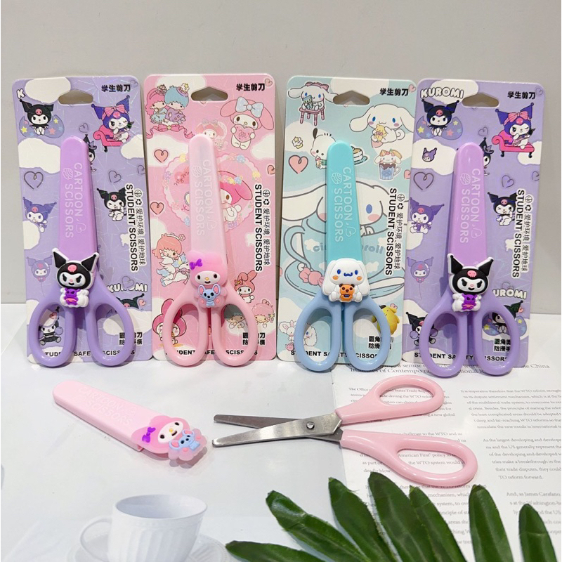 SNT (9105) Cartoon Sanrio Cutter Kuromi Scissors Kids Safety Scissors ...