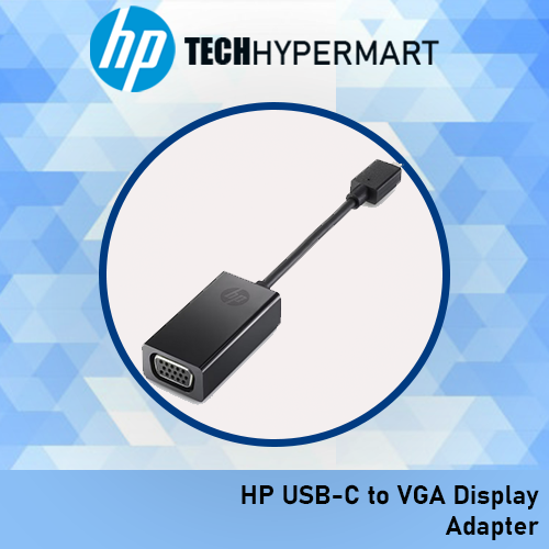 HP USB-C to VGA Display Adapter (One-cable connectivity, 1 VGA, Windows ...