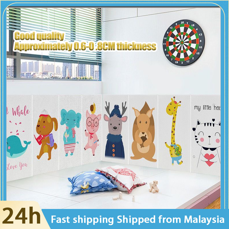 30*60cm 3D Wall Sticker Cartoon Wall Stickers 1CM Thickness Children's ...