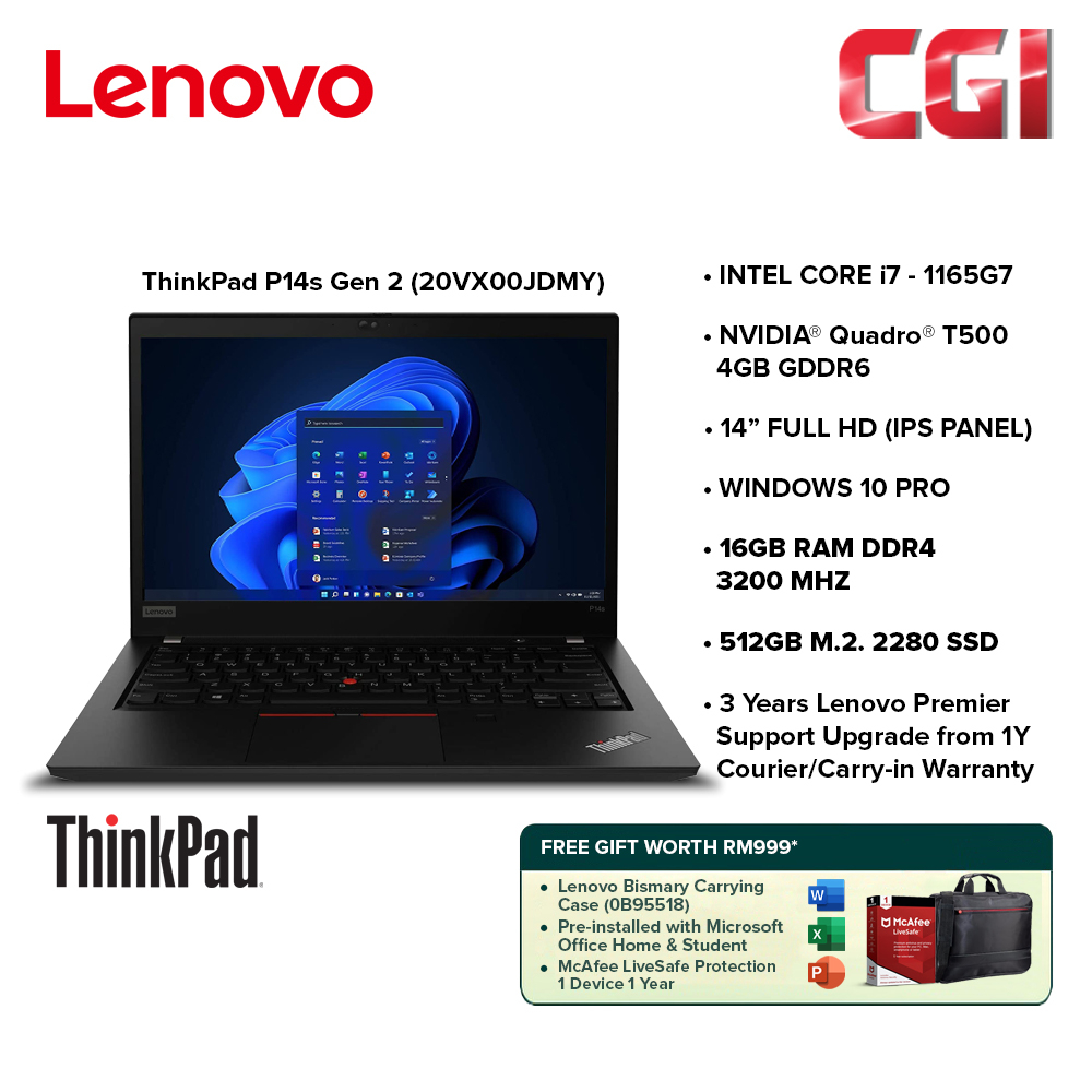 Lenovo ThinkPad P14S GEN2 i7-1165G7|14"|NVIDIA QUADRO T500 4GB GDDR6 ...