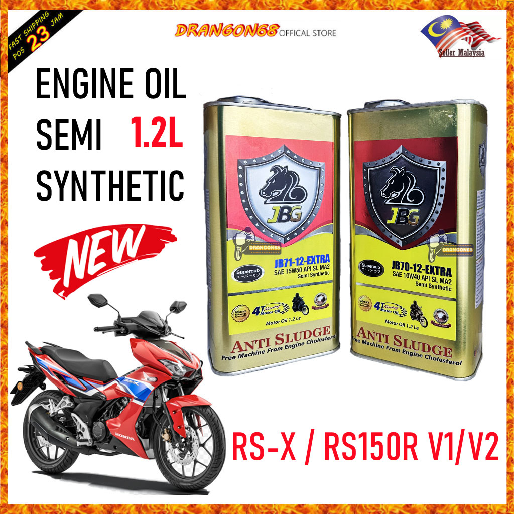 ENGINE OIL RSX RS-X RS150 V1 V2 SEMI SYNTHETIC 10W40 15W50 1.2L JETRON ...