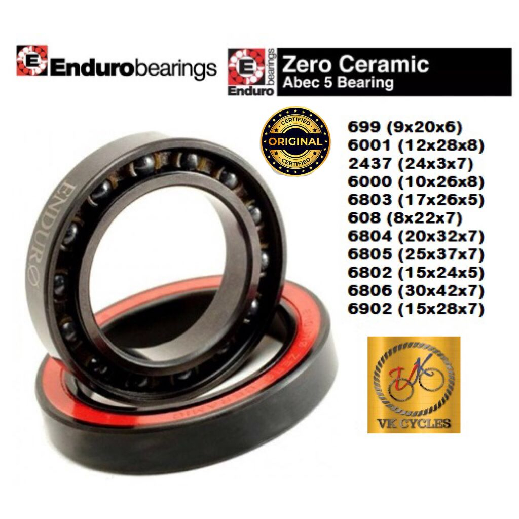 ENDURO ZERO CERAMIC CO BEARING 608 699 6000 6001 6801 6802 6803 6804 6805 6806 6902 6903 15267 ...