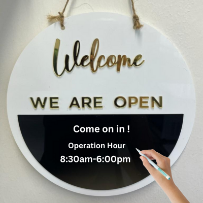 OPEN and CLOSE Sign Board (Bamboo & Acrylic) | Shopee Malaysia