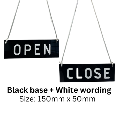 OPEN and CLOSE Sign Board (Bamboo & Acrylic) | Shopee Malaysia