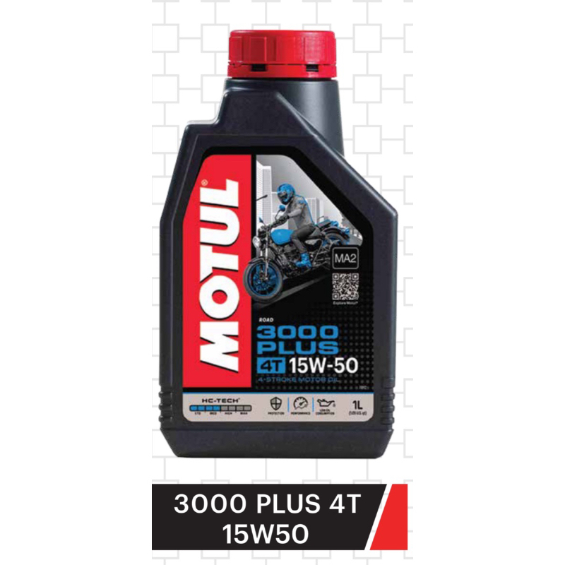 MOTUL 3000 PLUS 4T 15W50 ENGINE Oil Minyak Enjin Hitam LUBRICANT 100% ...