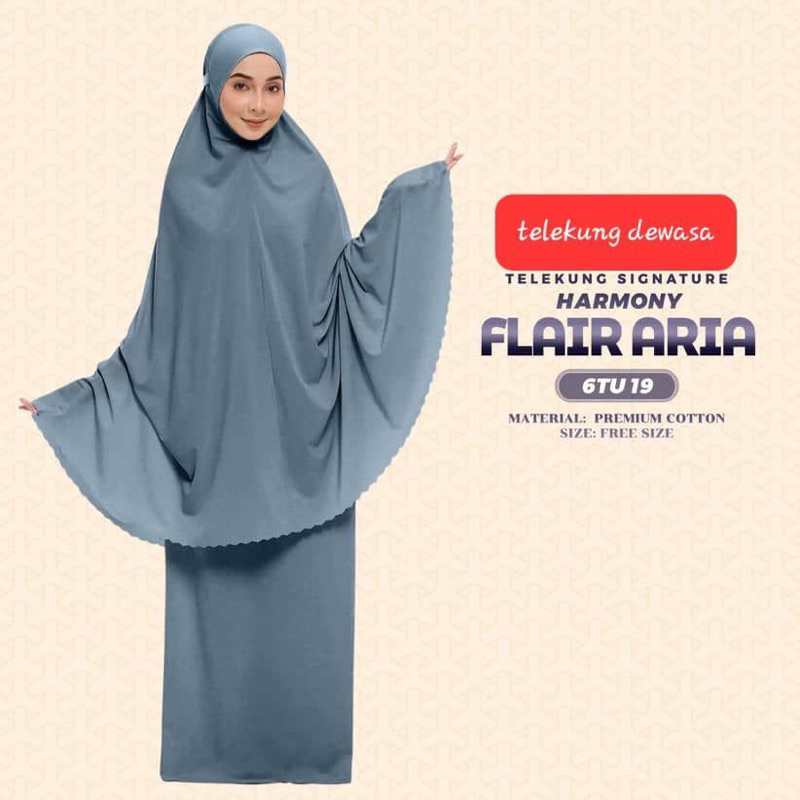 🔥HOT ITEM🔥 Telekung Dewasa Harmony Flair Aria Collection 🔥 | Shopee Malaysia