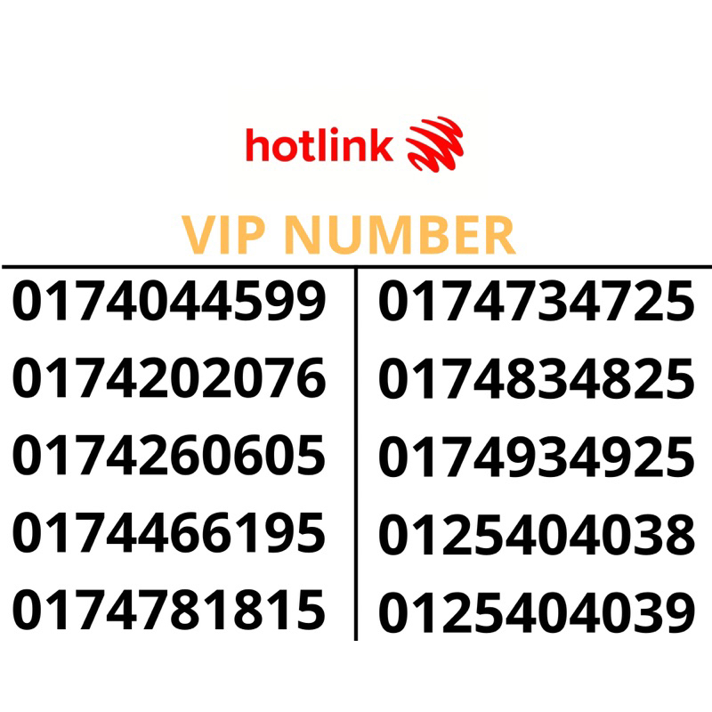 VIP PREPAID Number Hotlink | Shopee Malaysia