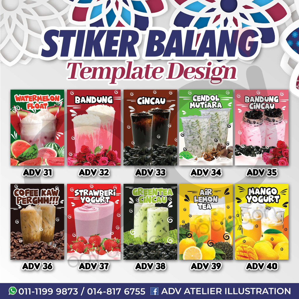 PART 4 STICKER AIR BALANG SAIZ A3/WATERPROFF/BOLEH EDIT INFO | Shopee ...