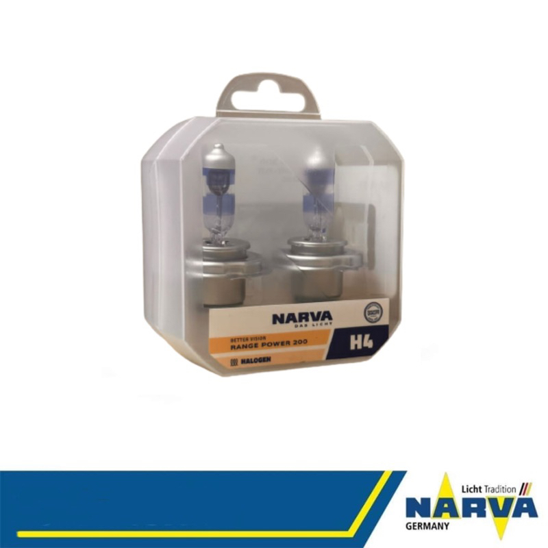 481262100 NARVA H4 12V 60/55W P43T Range Power 200 Halogen Headlights ...