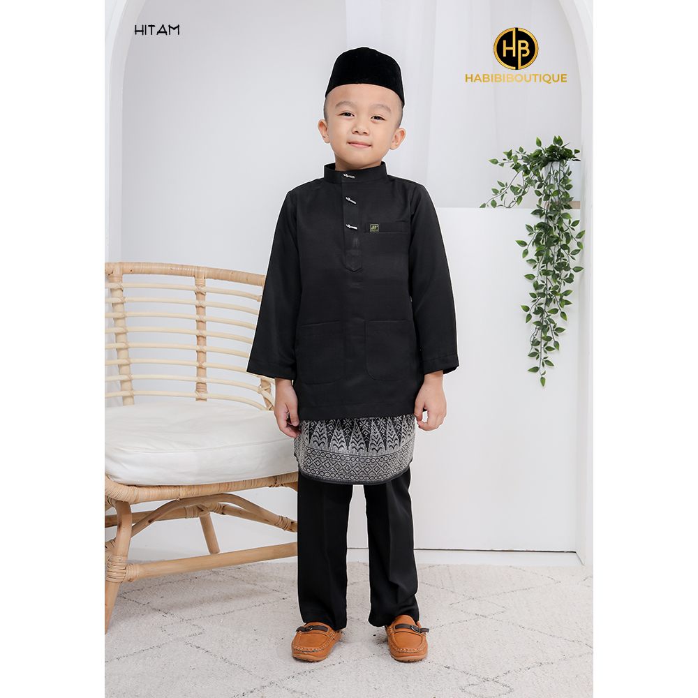 Habibi Boutique | Baju Melayu Kids | Black | Shopee Malaysia