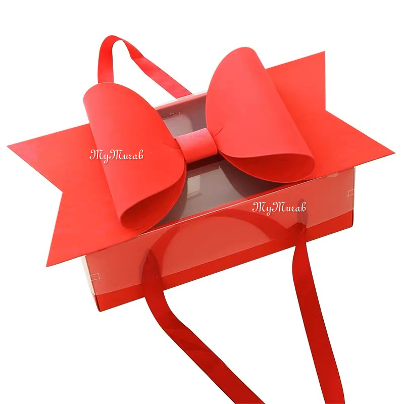 BIG RIBBON BOX Korean PVC mother father day Korean Fruits box flower ...