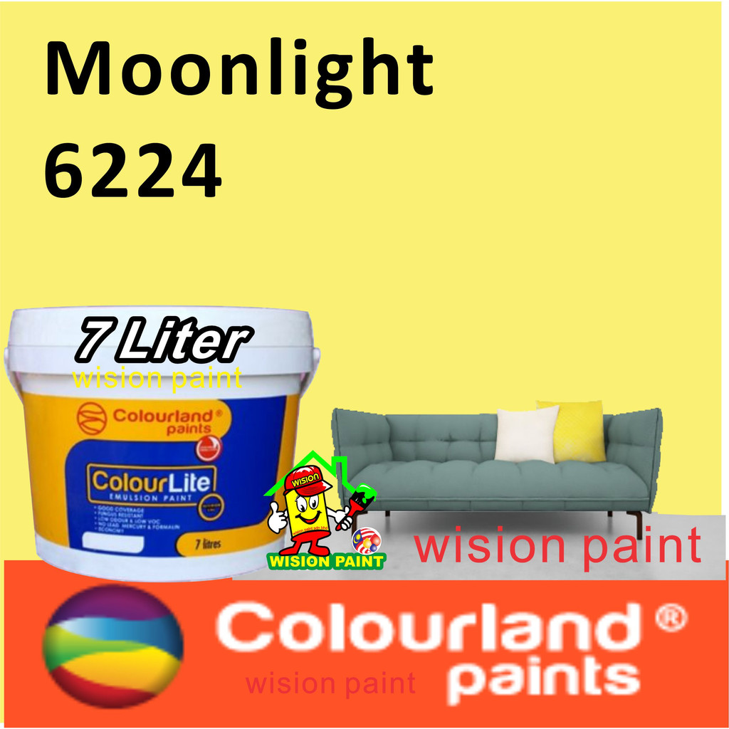 *📌CL6224 MOONLIGHT📌* ( 7L ColourLite ) Colourland Paint Interior ...