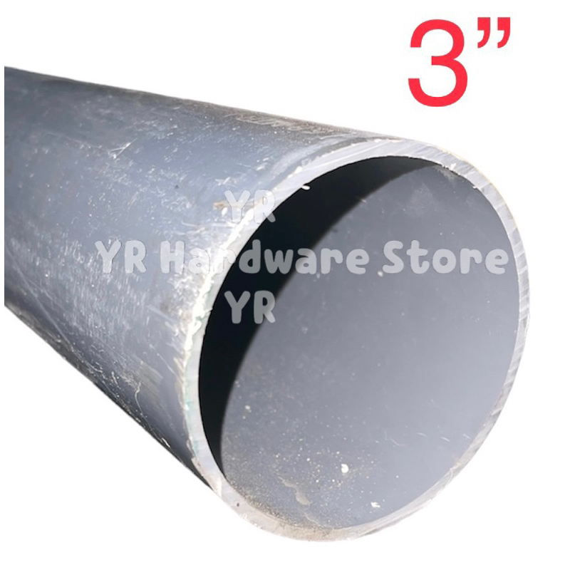 3” 80mm PVC Class D Pipe Tebal Price Per Feet (1feet) Grey | Shopee ...