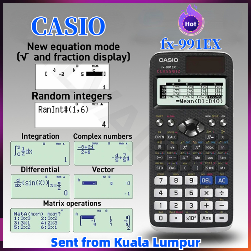 Scientific Calculator Casio FX-991EX FX991ex FX 991ex Scientific ...
