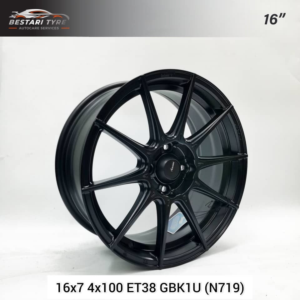 (N719) NEW SPORT RIMS ORIGINAL ADVANTI 16 INCH 16X7 4X100 ET38 GBK1U ...