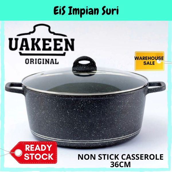 (Ready Stock!!) 009A0291 VAKEN Original 36CM Non-Stick Casserole Periuk ...