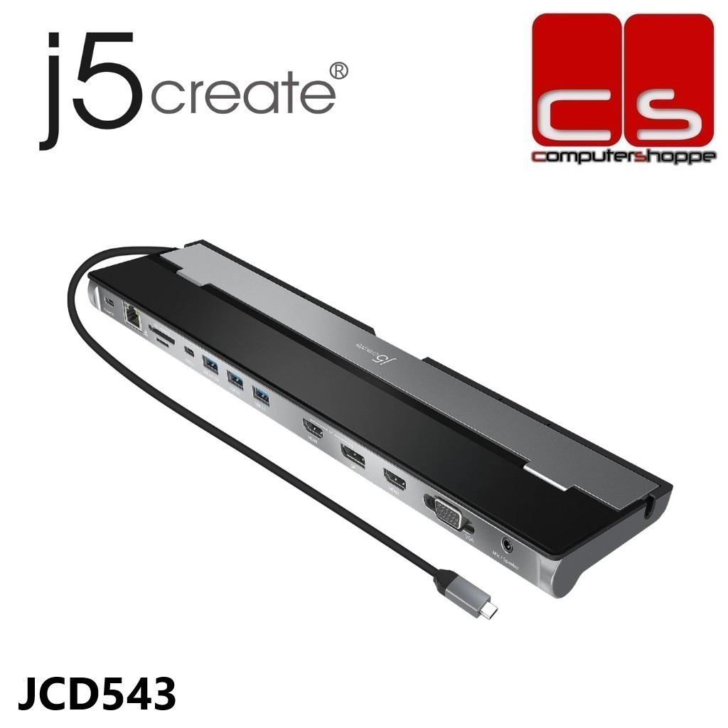 J5create Usb C Triple Display Docking Station Jcd543 Shopee Malaysia