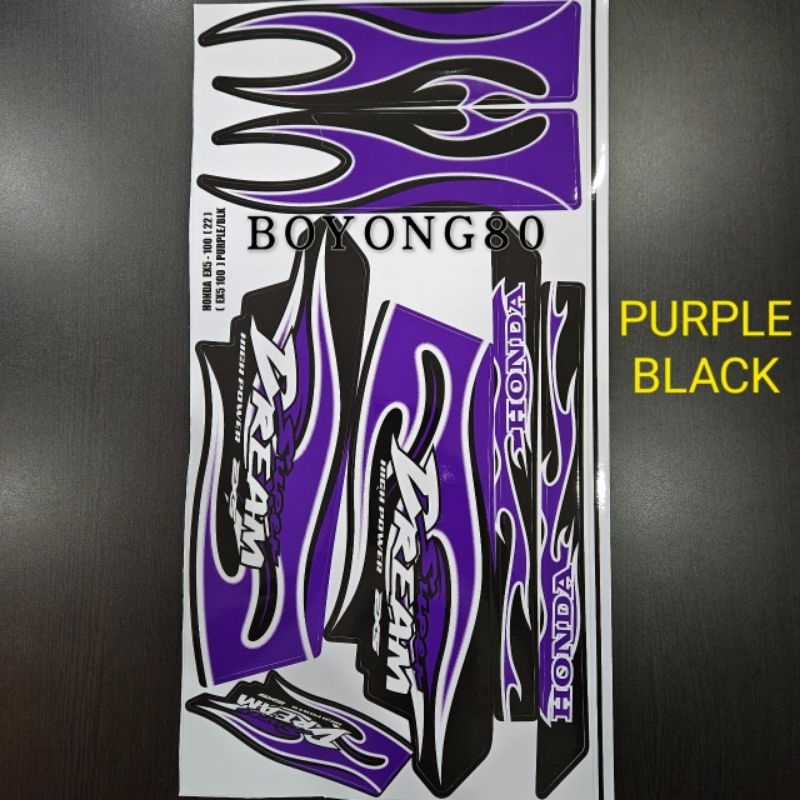 HONDA EX5 / EX5 DREAM CUSTOM DESIGN API SPECIAL EDITION BODY STICKER ...