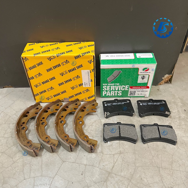 100% Original Perodua Kelisa Kenari Front Brake Pads Rear Brake Shoe Lining Depan Belakang Pad ...