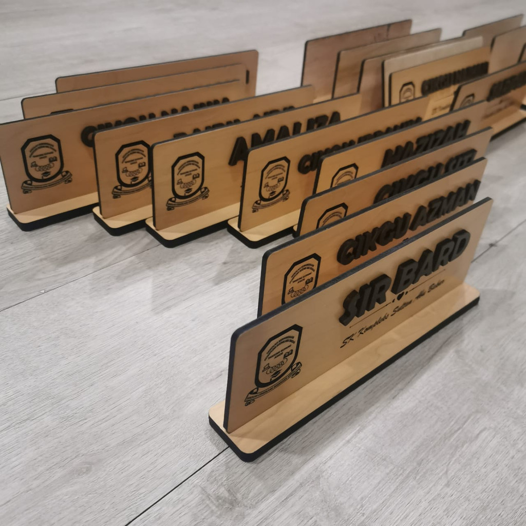 Wooden Name Stand / Nama Stand Kayu 3D | Shopee Malaysia