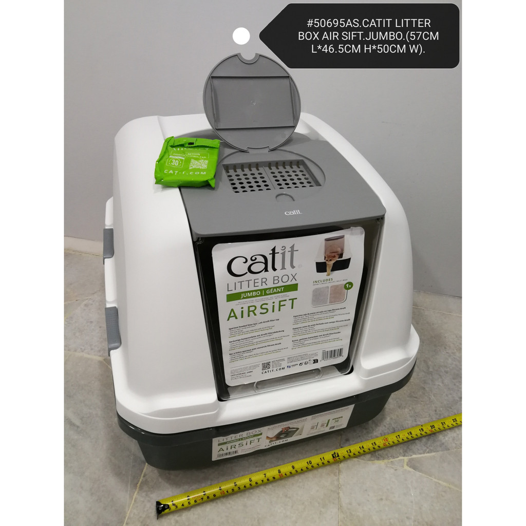 Catit AirSift Cat Pan Hooded Litter Box Jumbo Toilet Tandas Kucing [Air ...